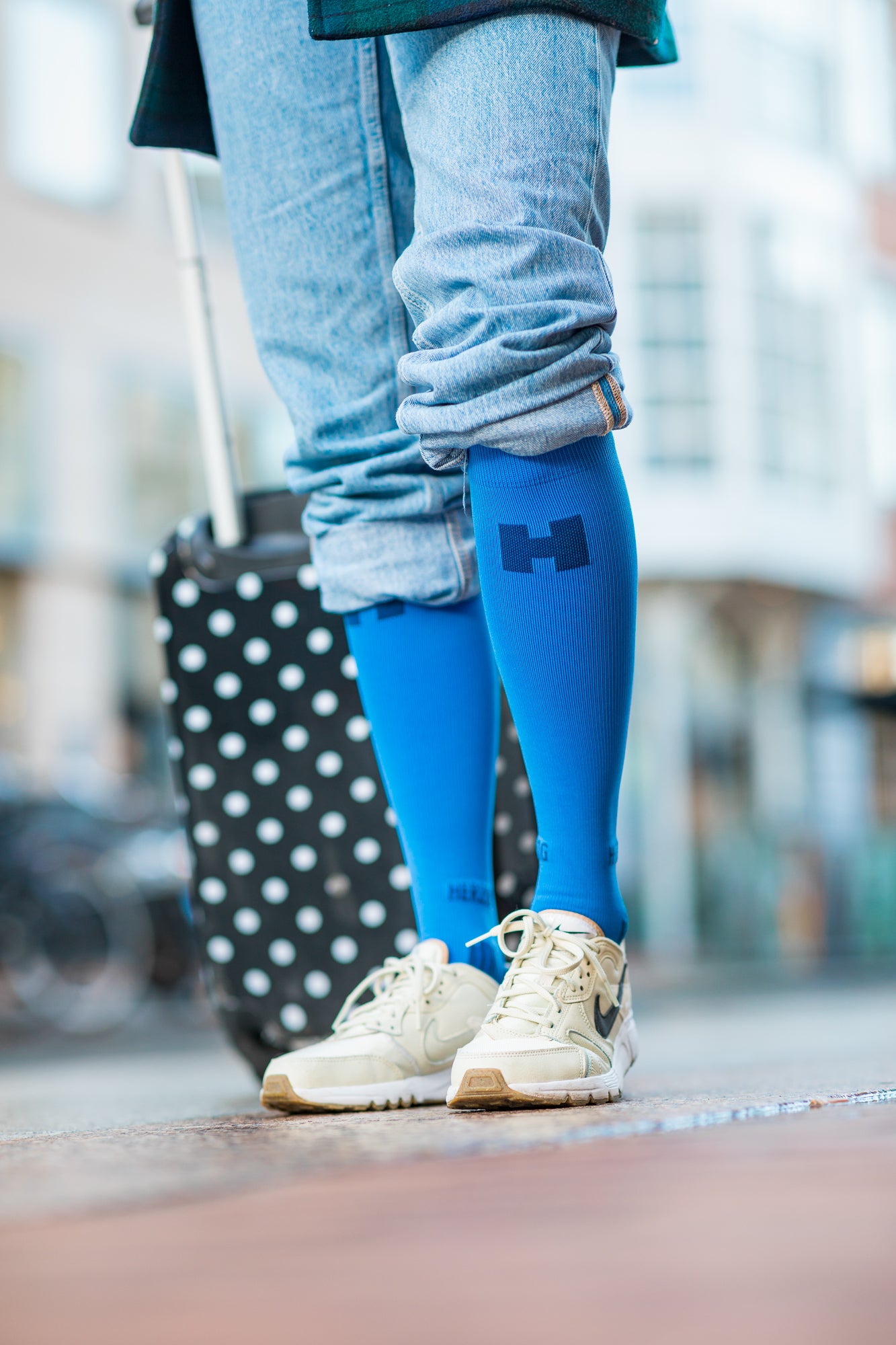 Herzog Airplane Compression Socks - Blue – Herzog Medical